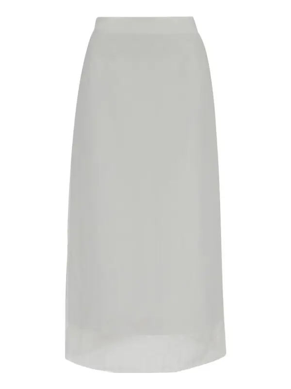 Sportmax High Waist Zip Detailed Skirt - Gray