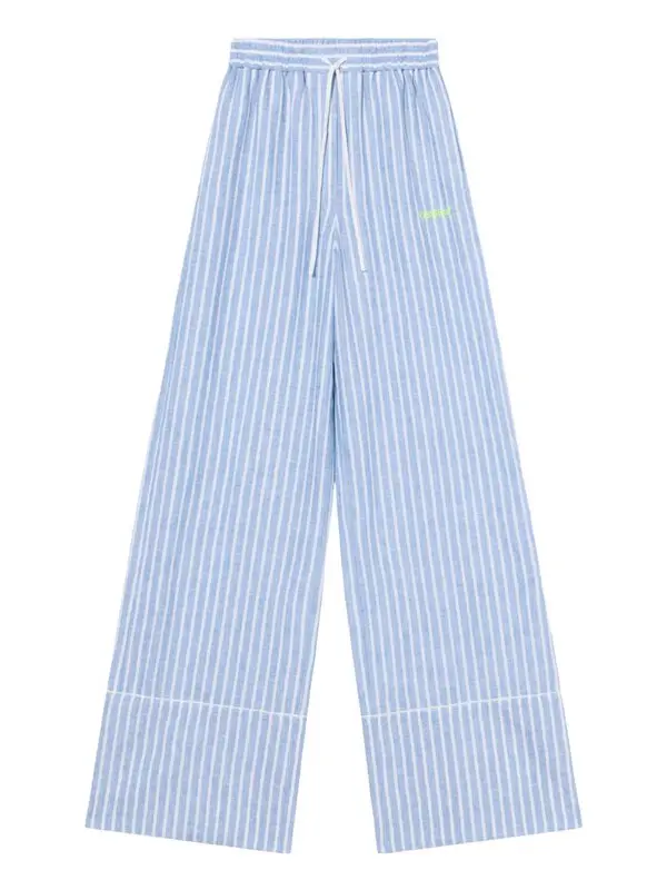 Off-White Striped Palazzo Trousers - Blue