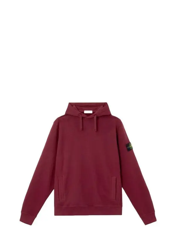 Stone Island Drawstring Hoodie - Deep Burgundy Red