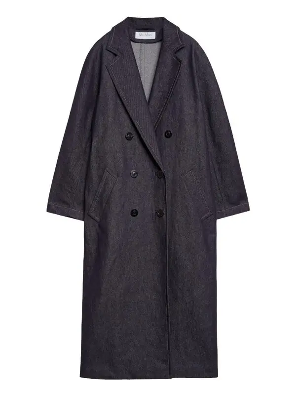 Max Mara Denim Logo Coat - Blue