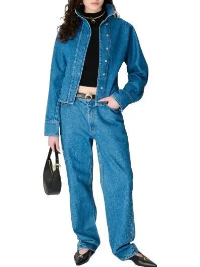 MARINE SERRE Allover Moon Printed Straight-leg Jeans - Blue