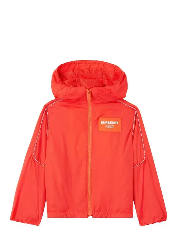 Burberry Horseferry Appliqué Hooded Jacket - Red