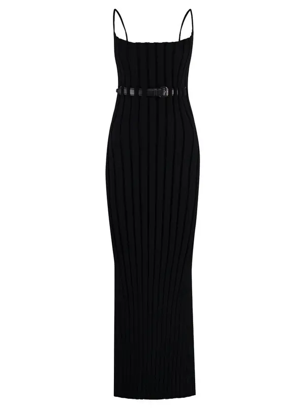 Alexander Wang Belted Square-neck Dress - No
