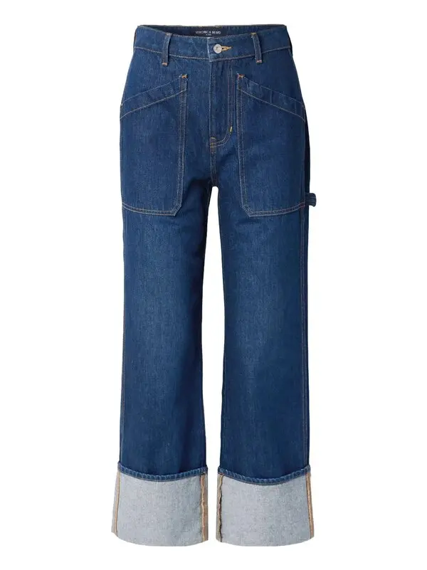 Veronica Beard High-waisted Wide-leg Jeans - Blue