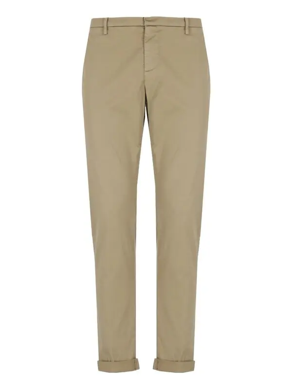 DONDUP Slim Fit Pants With Ruffle Hem - Nude
