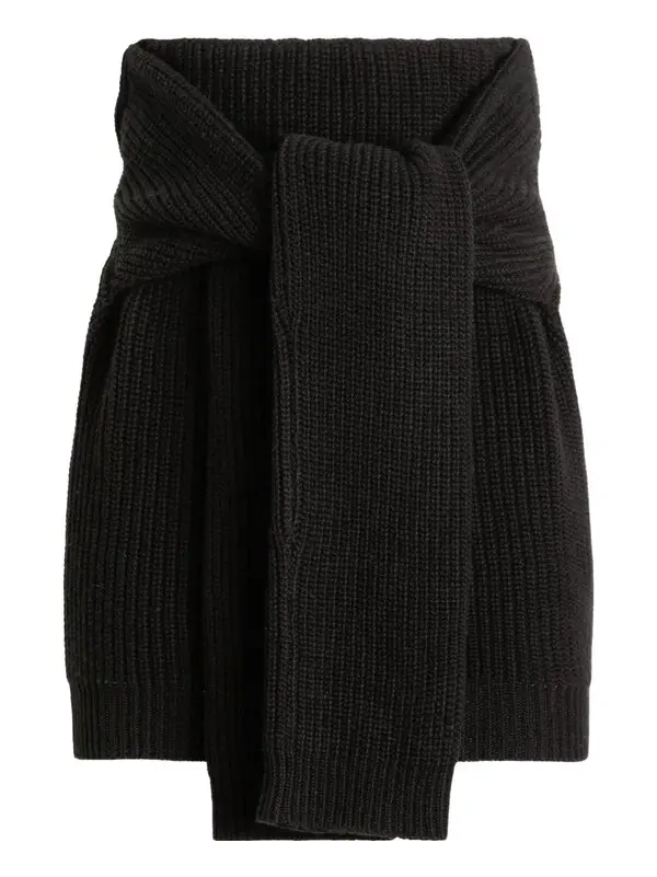 Dolce & Gabbana Knitted Mini Skirt With Embellishments - Black