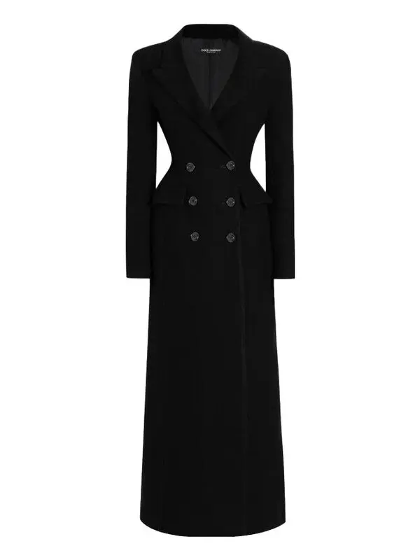 Dolce & Gabbana Double-breasted Long Coat - Black