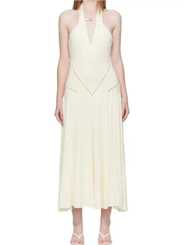 Paris Georgia Halterneck Long Dress - White