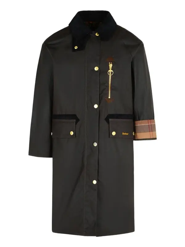 Barbour Evette Waxed Cotton Parka - Brown