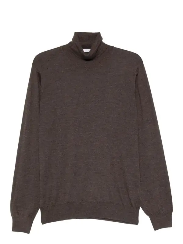 Brunello Cucinelli Roll Neck Sweater - Brown
