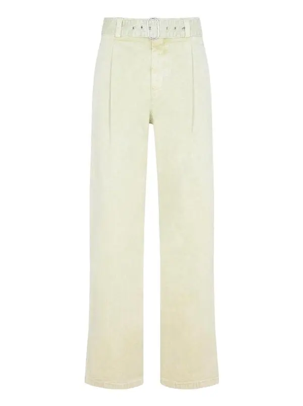 JIL SANDER Pleated Straight-leg Trousers - White