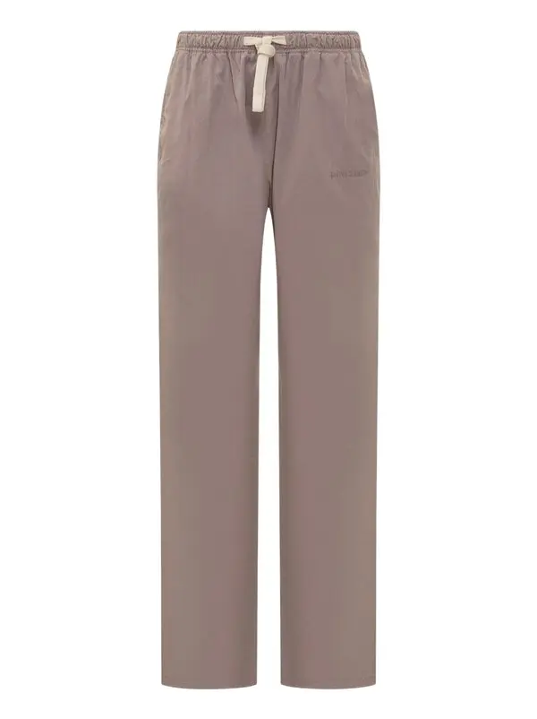 Palm Angels Logo Embroidered Drawstring Pants - Gray