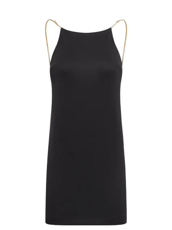 Palm Angels Sleeveless Chain Neck Mini Dress - Black