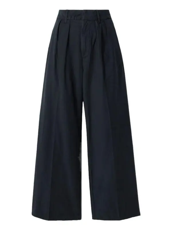 Citizens Of Humanity Petra Pleated Wide-leg Pants - Navy
