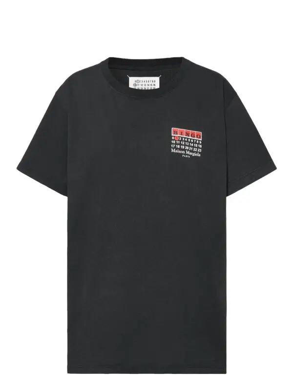MAISON MARGIELA Short Sleeve Bingo Graphic T-shirt - Carbon