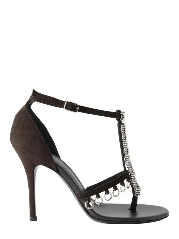 Christopher Esber Embellished Suede Sandals - Black