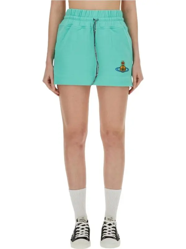 VIVIENNE WESTWOOD Orb Embroidered Mini Skirt - Multicolor