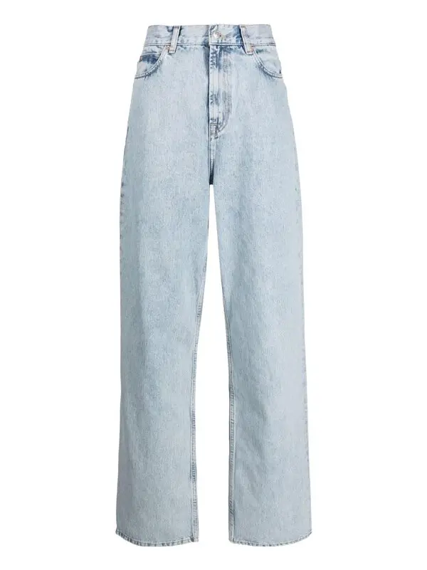 Wardrobe.NYC Low-rise Straight-leg Jeans - Gray
