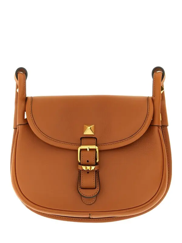 Valentino Garavani Flaneuse One Stud Small Shoulder Bag - Brown
