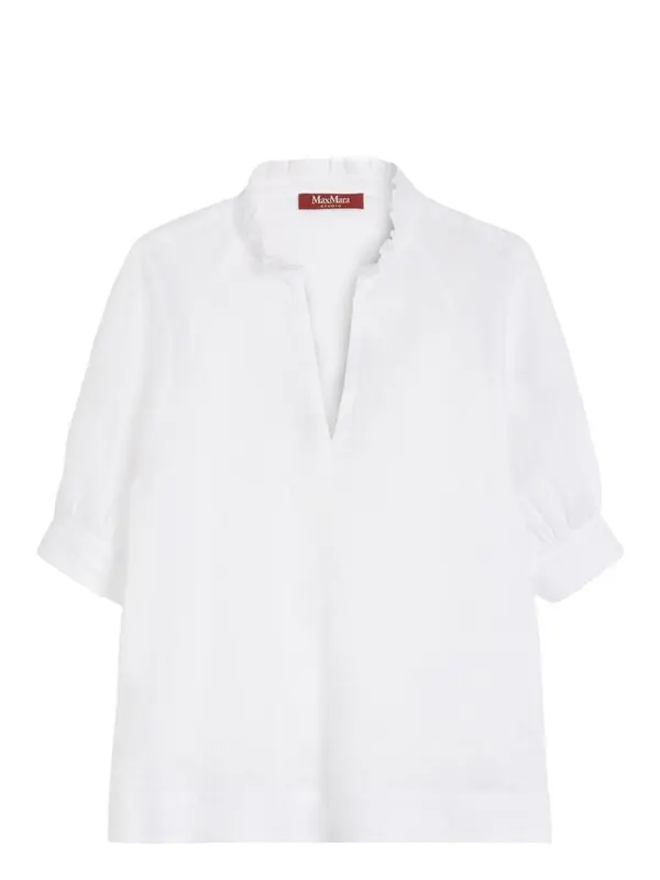 Max Mara Orvieto V-neck Short-sleeved Top - White