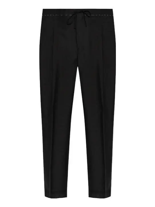 MAISON MARGIELA Elastic-waist Straight Pants - Black