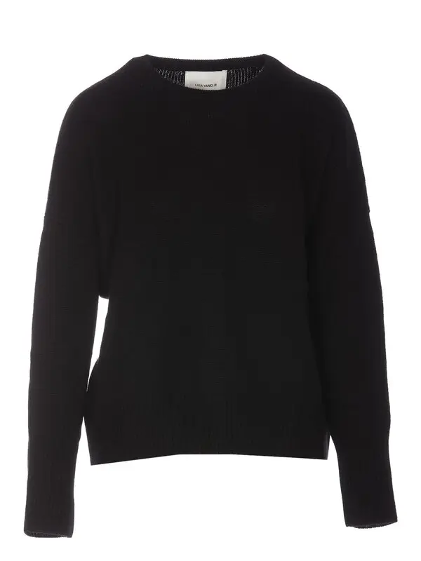 LISA YANG Mila Crewneck Knitwear - Black
