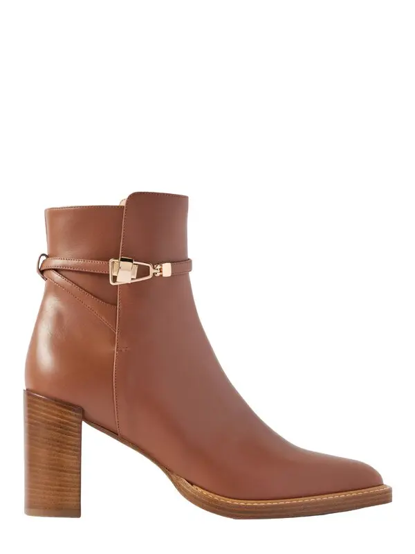 Gabriela Hearst Nina Ankle Boots With Metallic Embellishments - Brown