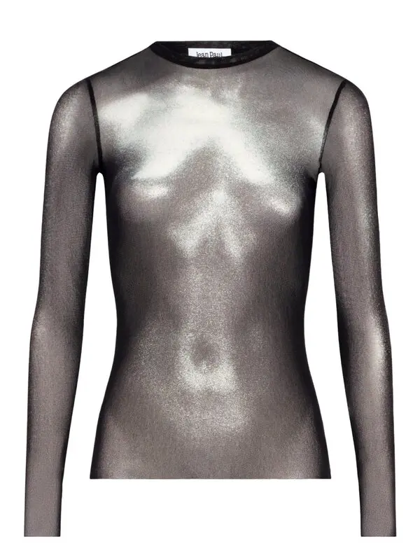 JEAN PAUL GAULTIER Round Neck Long Sleeve Top - Gray