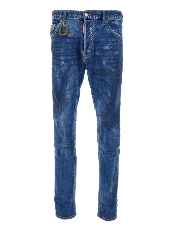 Dsquared2 Distressed Cool Guy Slim-fit Jeans - Blue