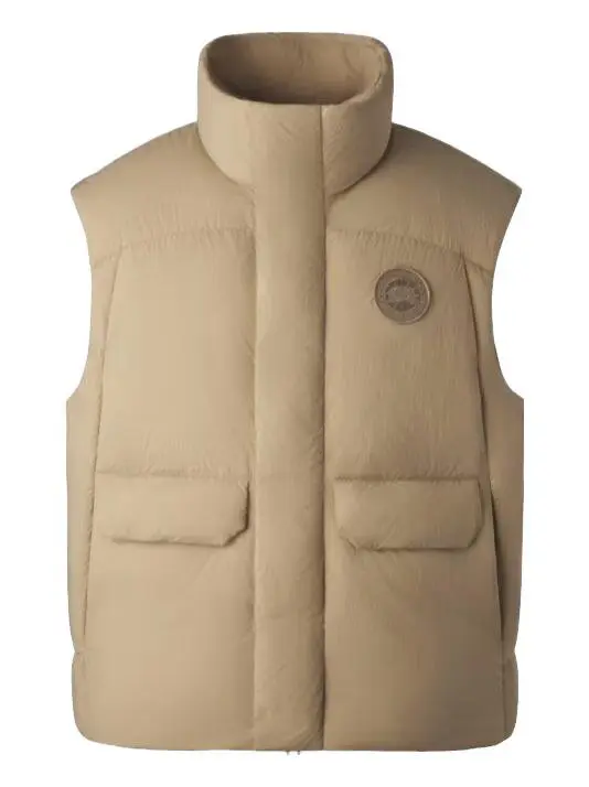 Canada Goose Sleeveless Zip Down Vest - Desert Sand Color
