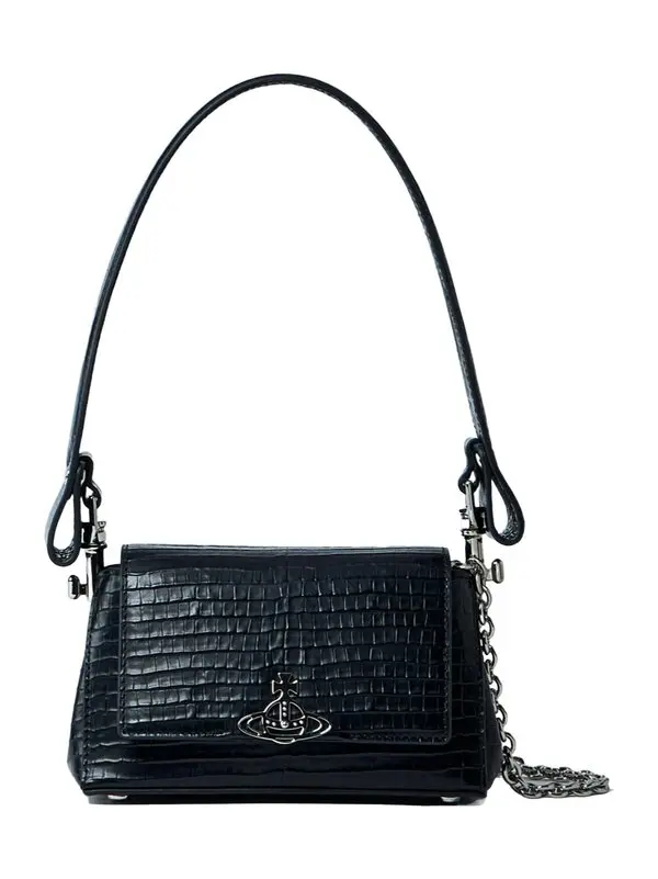 VIVIENNE WESTWOOD Embossed Shoulder Bag - Black