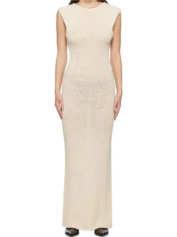 Paris Georgia Sleeveless Boatneck Dress - Nude