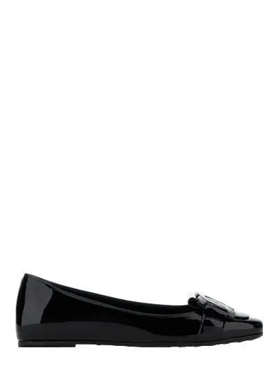 TOD'S Logo Engraved Ballerinas - Nero
