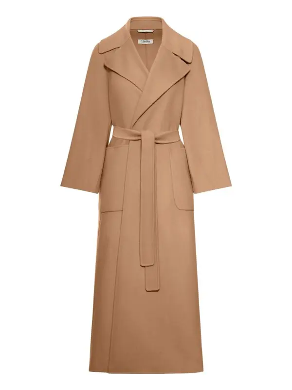 Max Mara Doris Belted Long-sleeved Coat - Brown