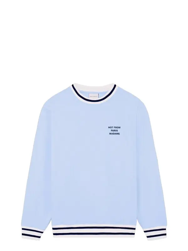 Drole De Monsieur Drôle De Sweatshirt Slogan Sport Sweatshirt - Blue