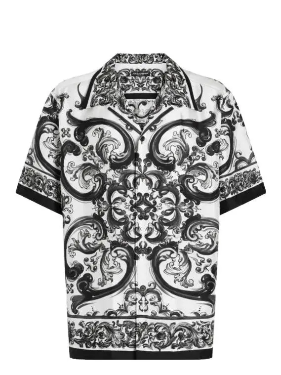 Dolce & Gabbana Dolce Gabbana Majolica-printed Short Sleeved Shirt - Multi-color