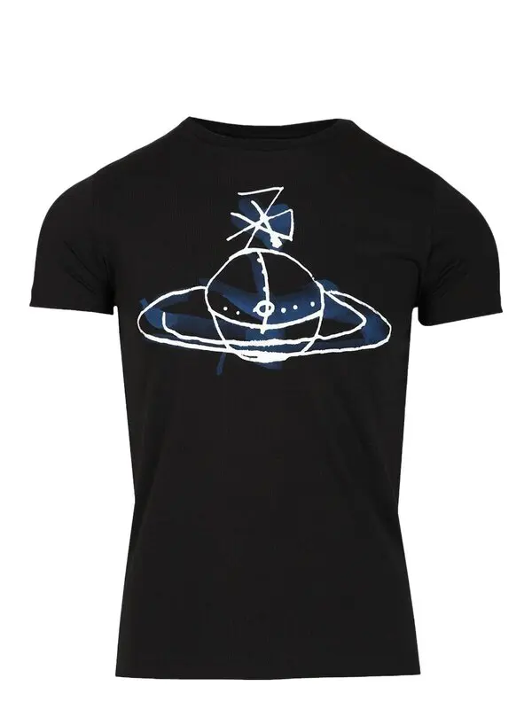 VIVIENNE WESTWOOD Drawn Orb T-shirt - Black