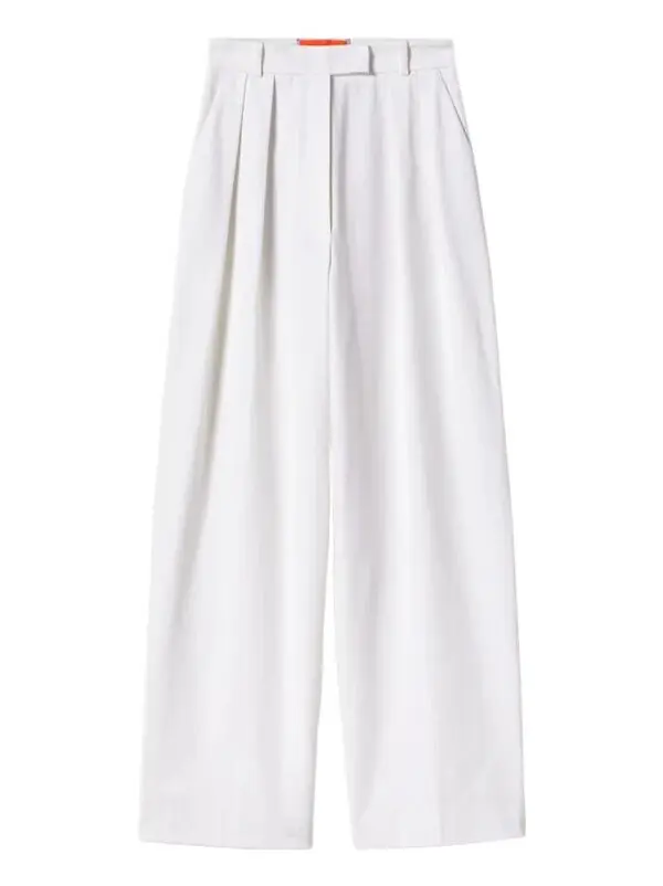 La DoubleJ Brooklyn Pleated Trousers - White