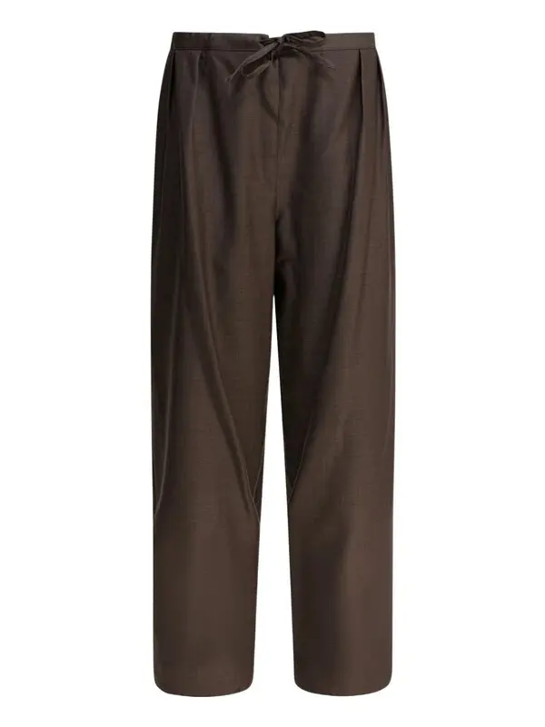 Loulou De Saison Wide-leg Drawstring Trousers - Black