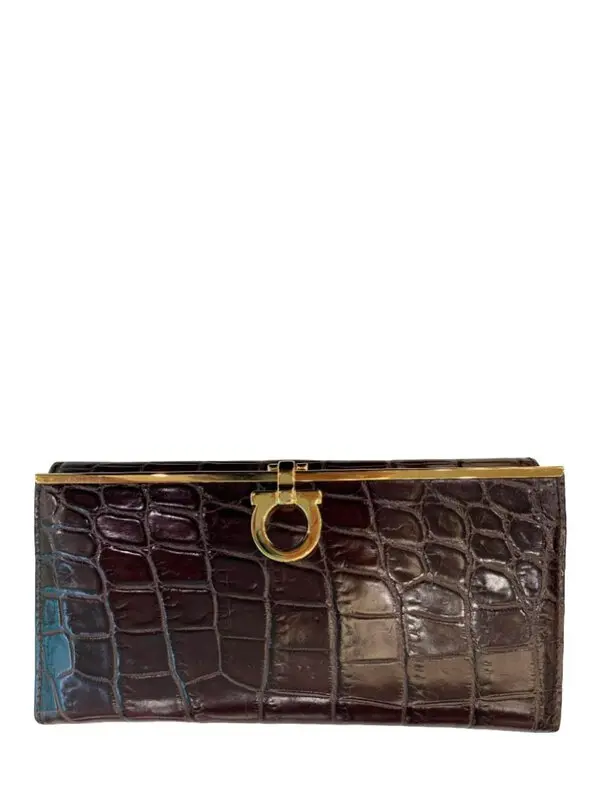 FERRAGAMO Logo Clutch - Black