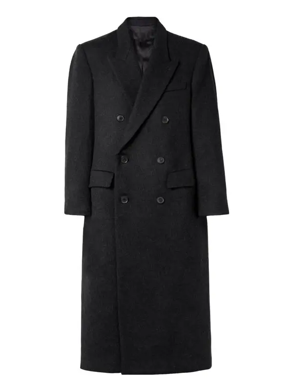 NILI LOTAN Long-sleeved Double-breasted Coat - Darkgray