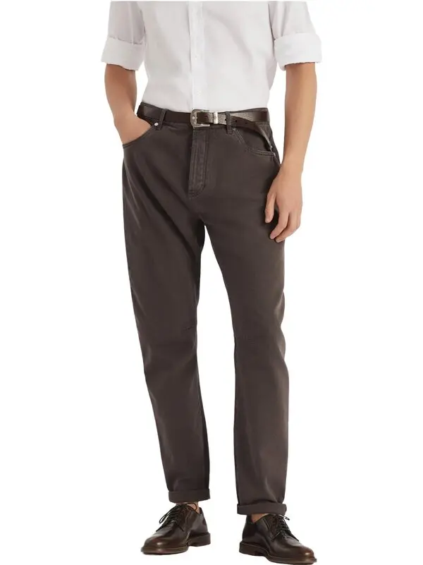 Brunello Cucinelli Garment-dyed Jeans - Brown