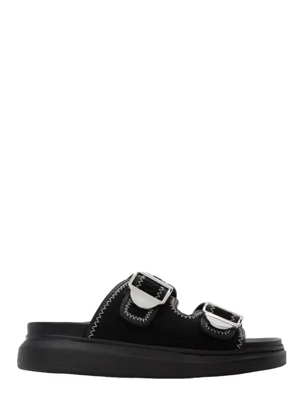 Alexander McQueen Double-strap Leather Sandals - Black