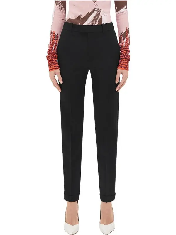 Bottega Veneta Slim-fit Wool Casual Pants - Black
