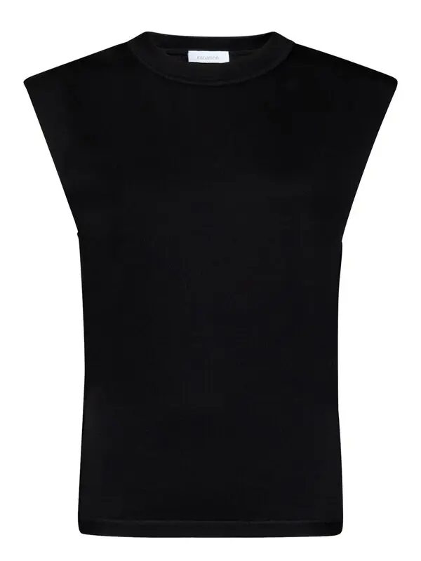Rabanne Chain Detailed Crewneck Tank Top - Black