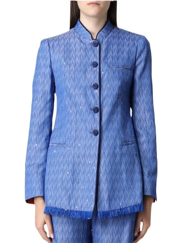 Emporio Armani Single-breasted Suit Jacket - Blue