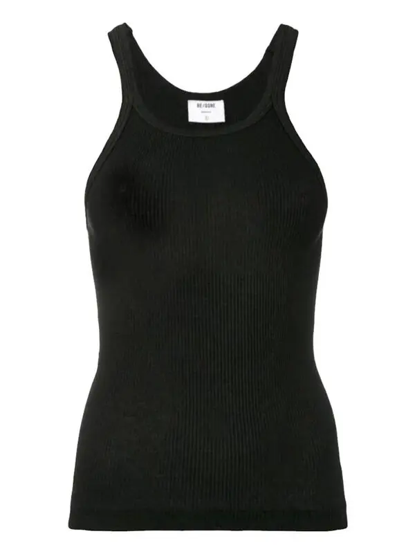 RE/DONE Ribbed Tank Top - Black
