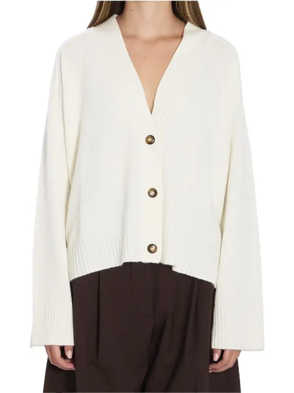 Loulou De Saison Kaia Buttoned Cardigan - Ivory