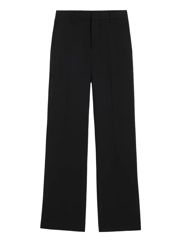 Ami Tailored High-rise Flared Wool Trousers - Black