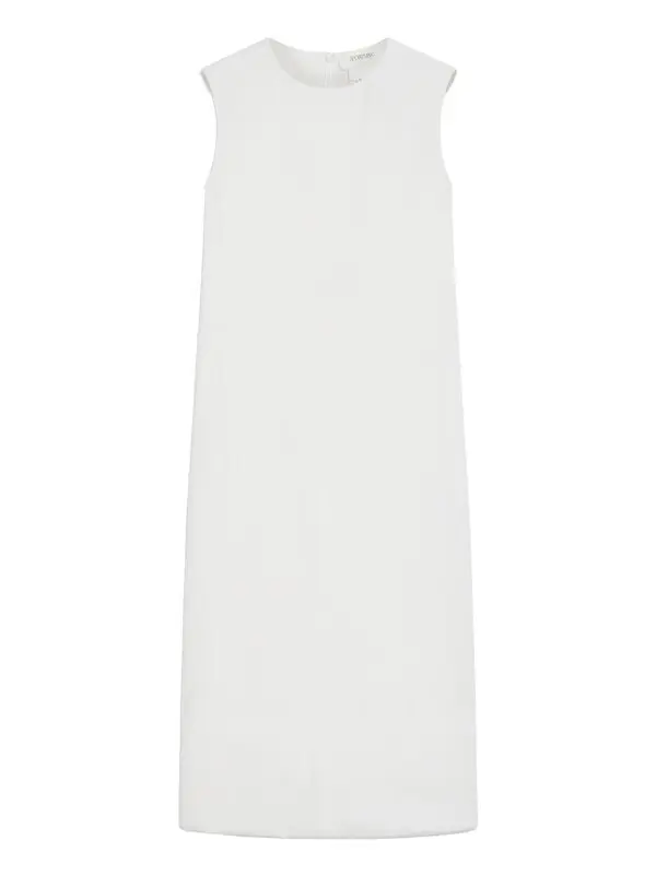 Sportmax Sleeveless Crewneck Dress With 3d Detailing - White